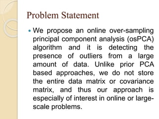 Anomaly Detection Via PCA | PPTX