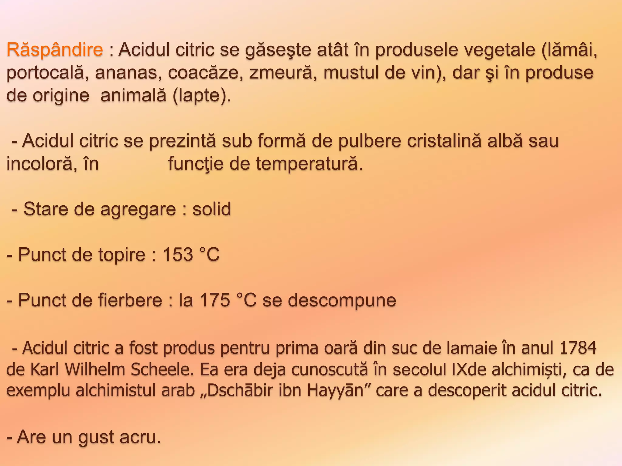 Acidul citric | PPT