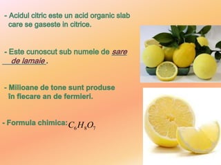 Acidul citric | PPTX