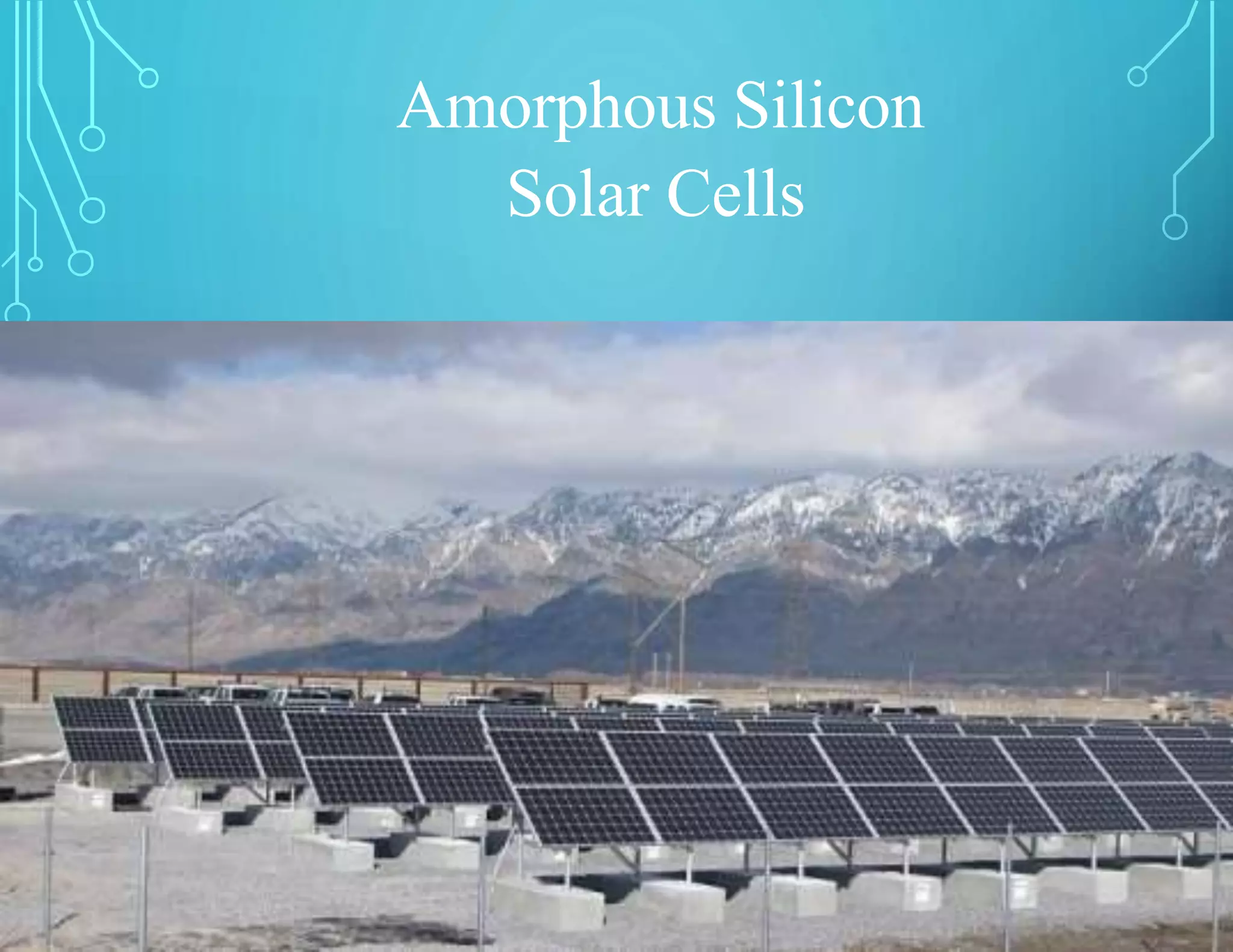Amorphous silicon solar cells | PPTX