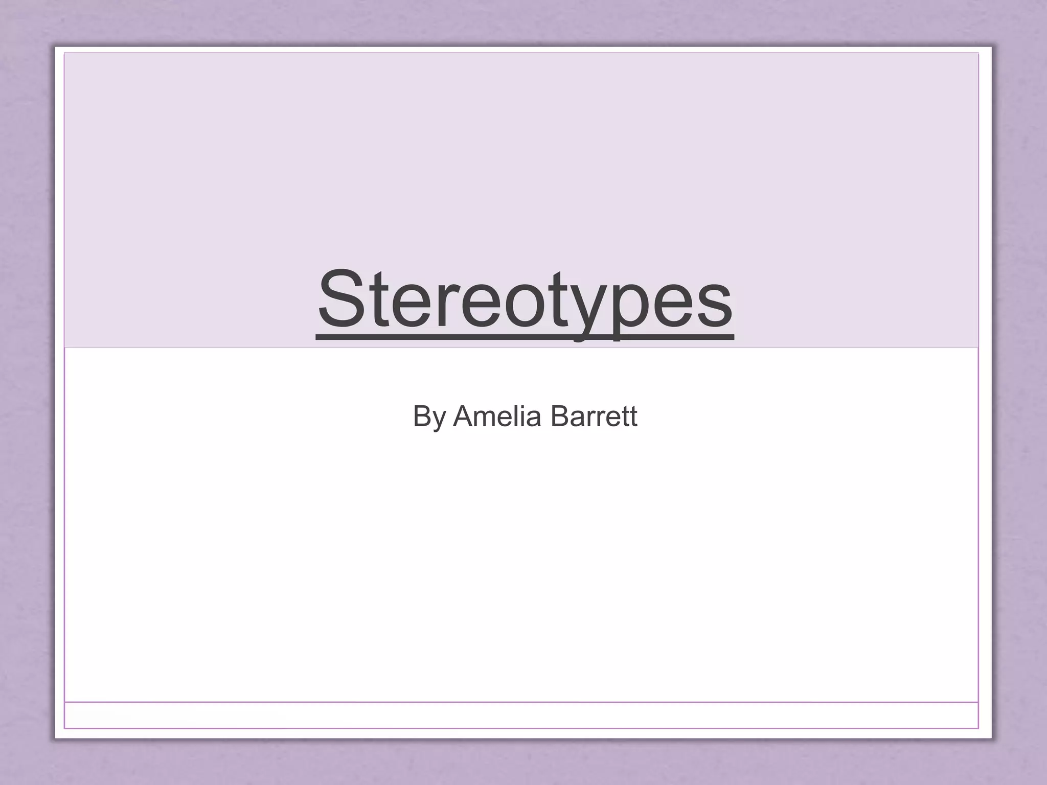 Female stereotypes | PPT