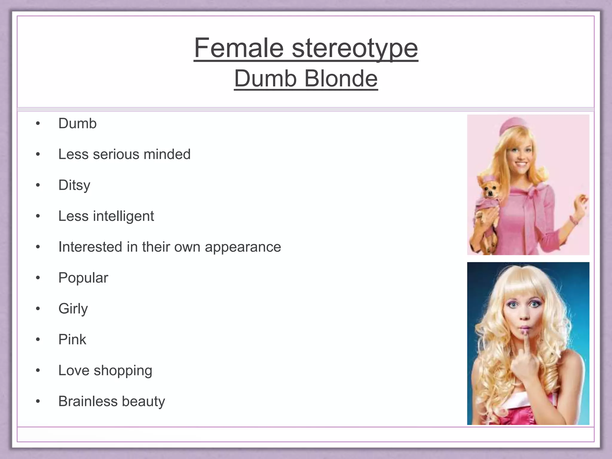 Female stereotypes | PPT
