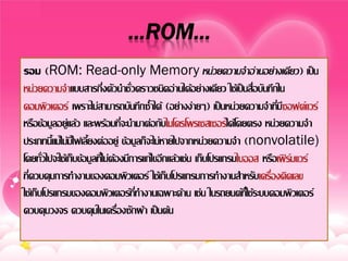 อุปกรณ์พื้นฐานคอมพิวเตอร์ | PPT