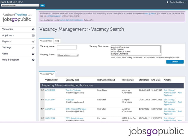 A New Design for the Jobsgopublic ATS | PPT