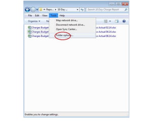 Why does a folder or files name change its color to blue or green? | PPT