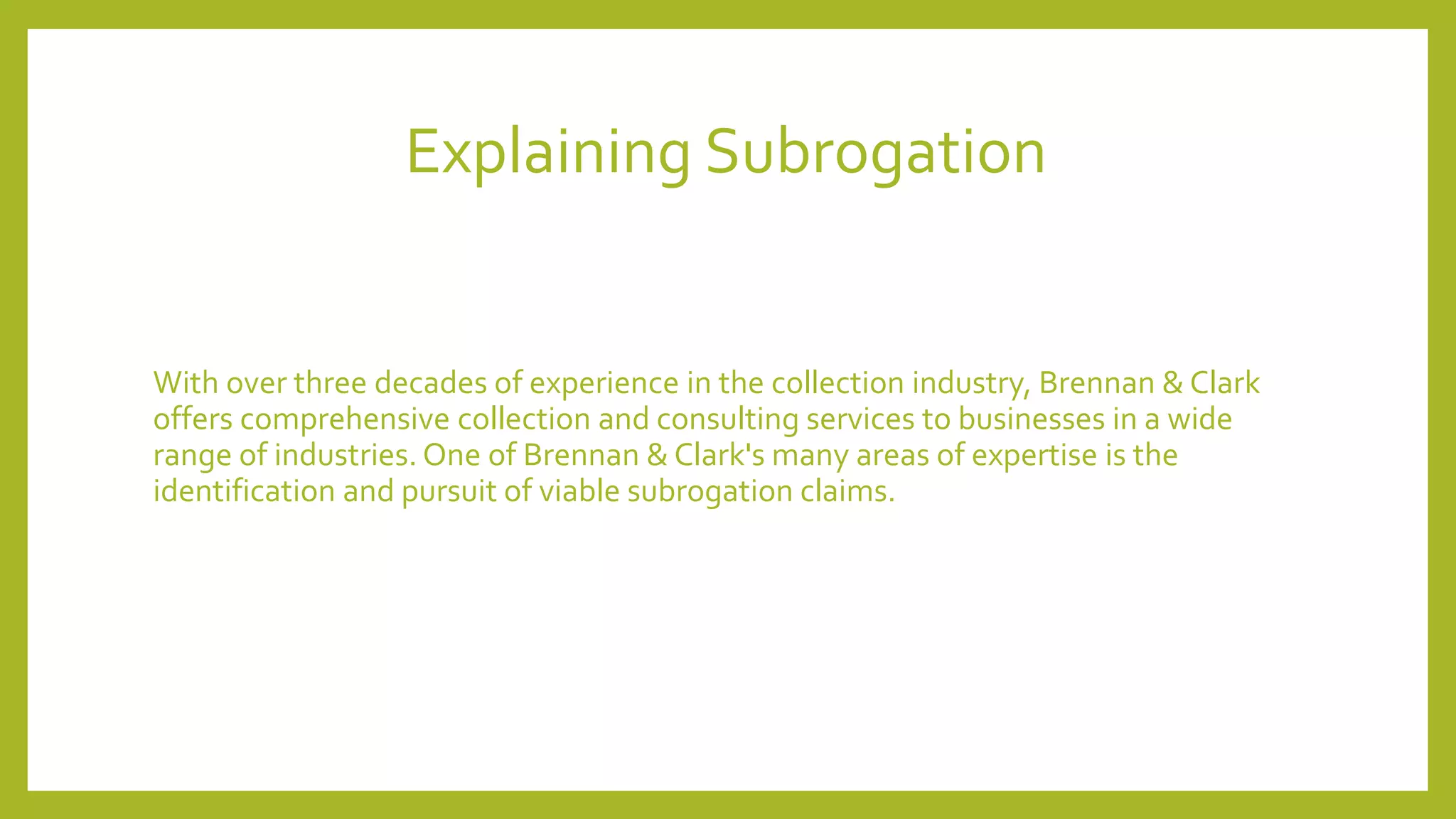 Explaining Subrogation | PPTX