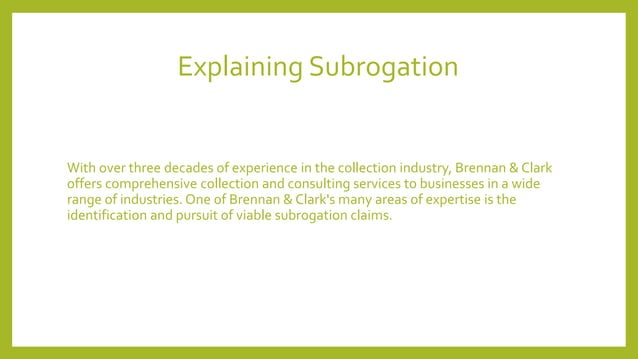 Explaining Subrogation | PPTX | Insurance | Personal Finance