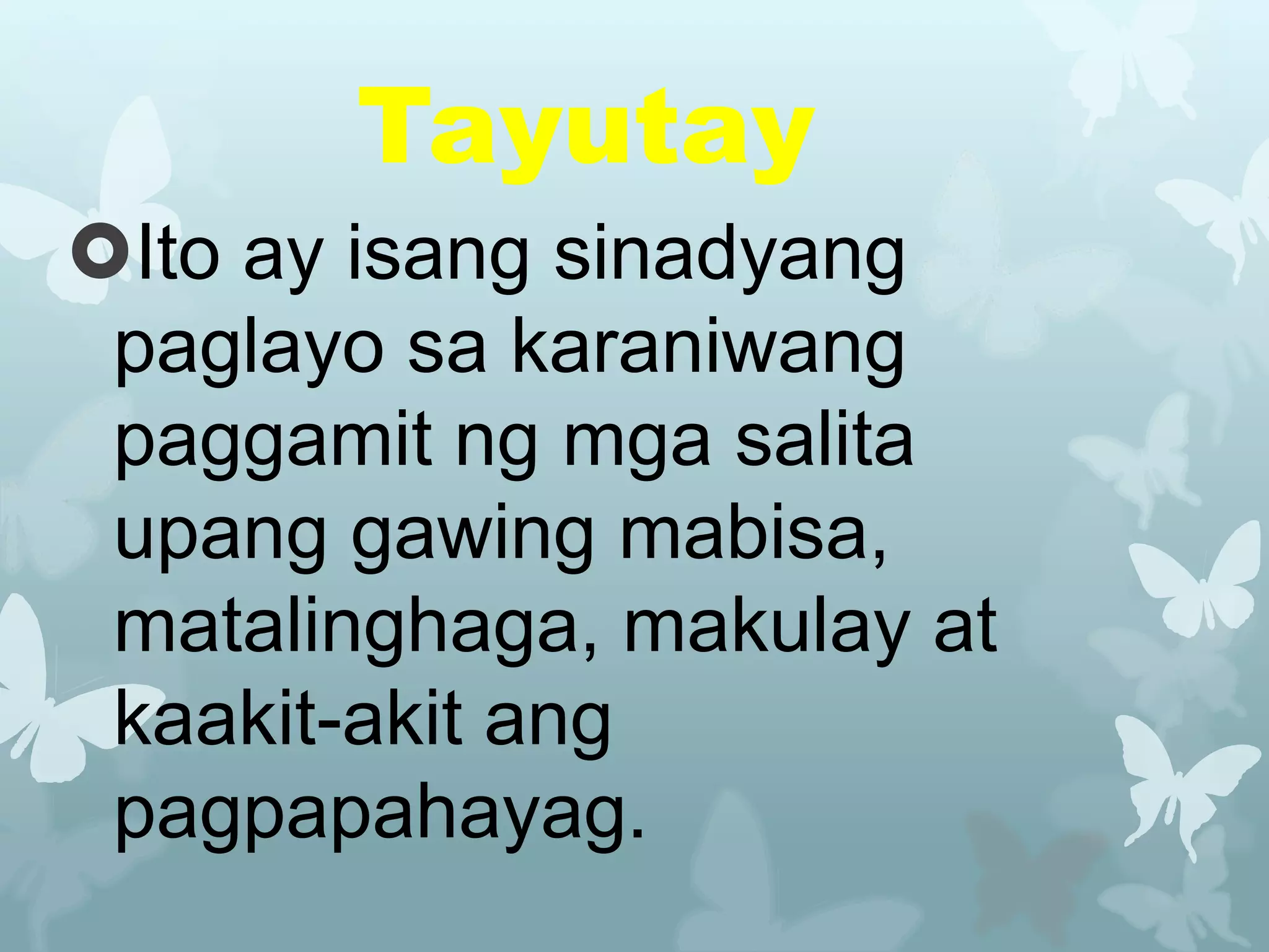 Mga Uri ng Tayutay | PPTX