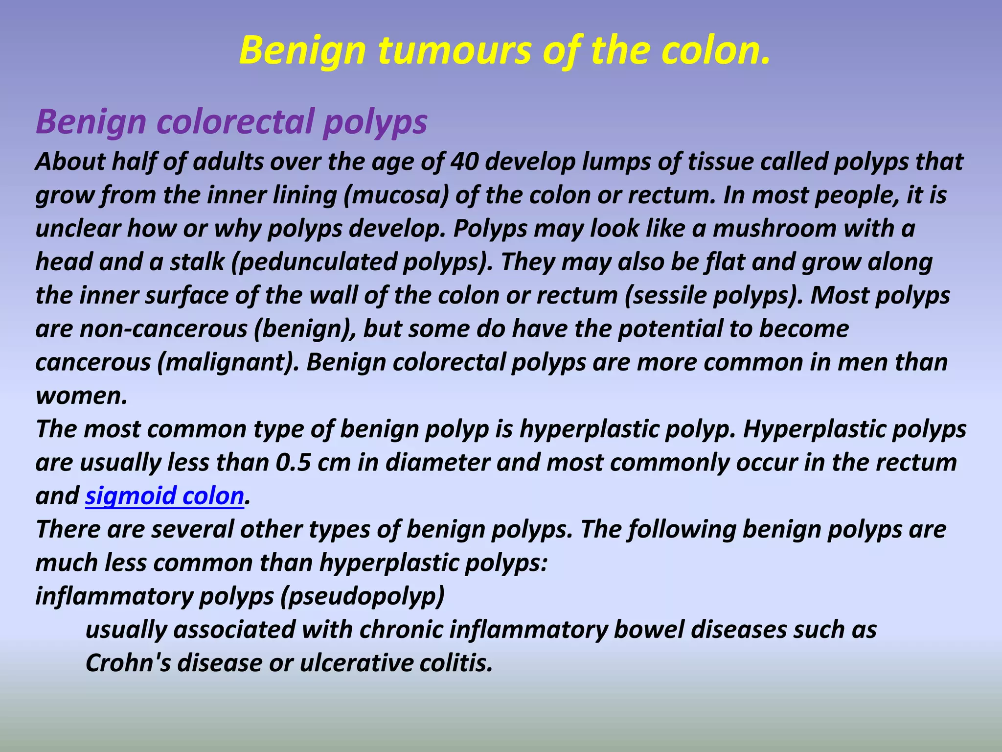 Presentation1.pptx, radiological imaging of large bowel diseases | PPTX