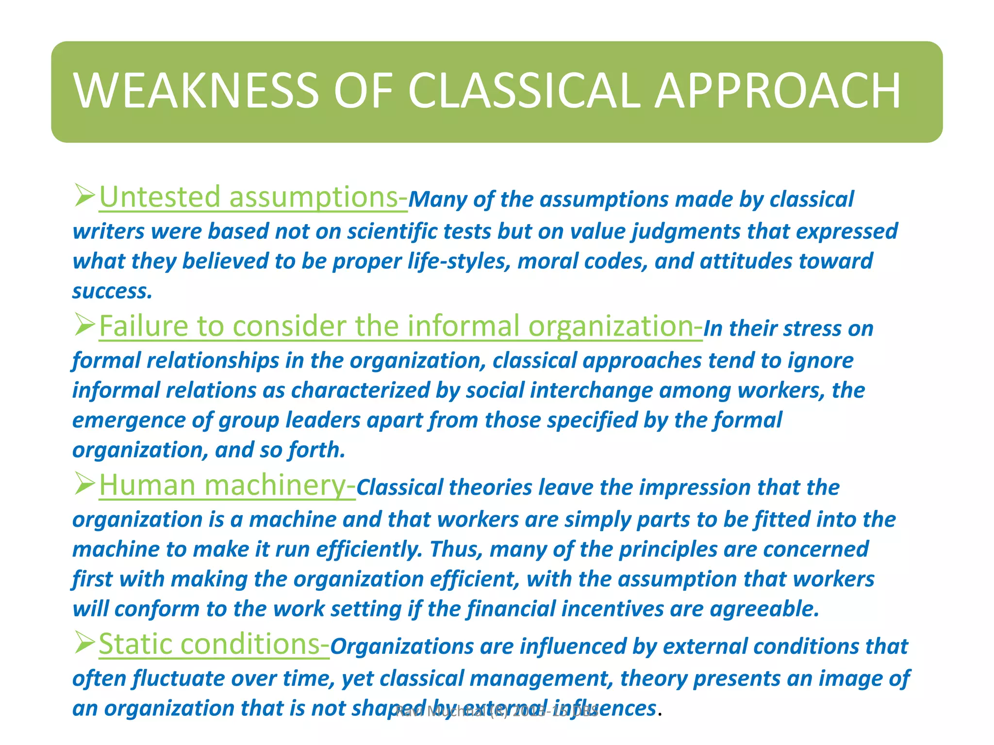 Classical theory of management | PPTX