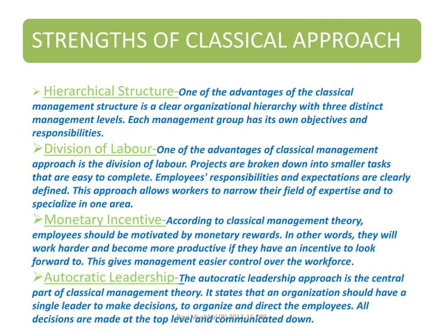 Classical theory of management | PPTX
