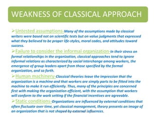 Classical theory of management | PPTX