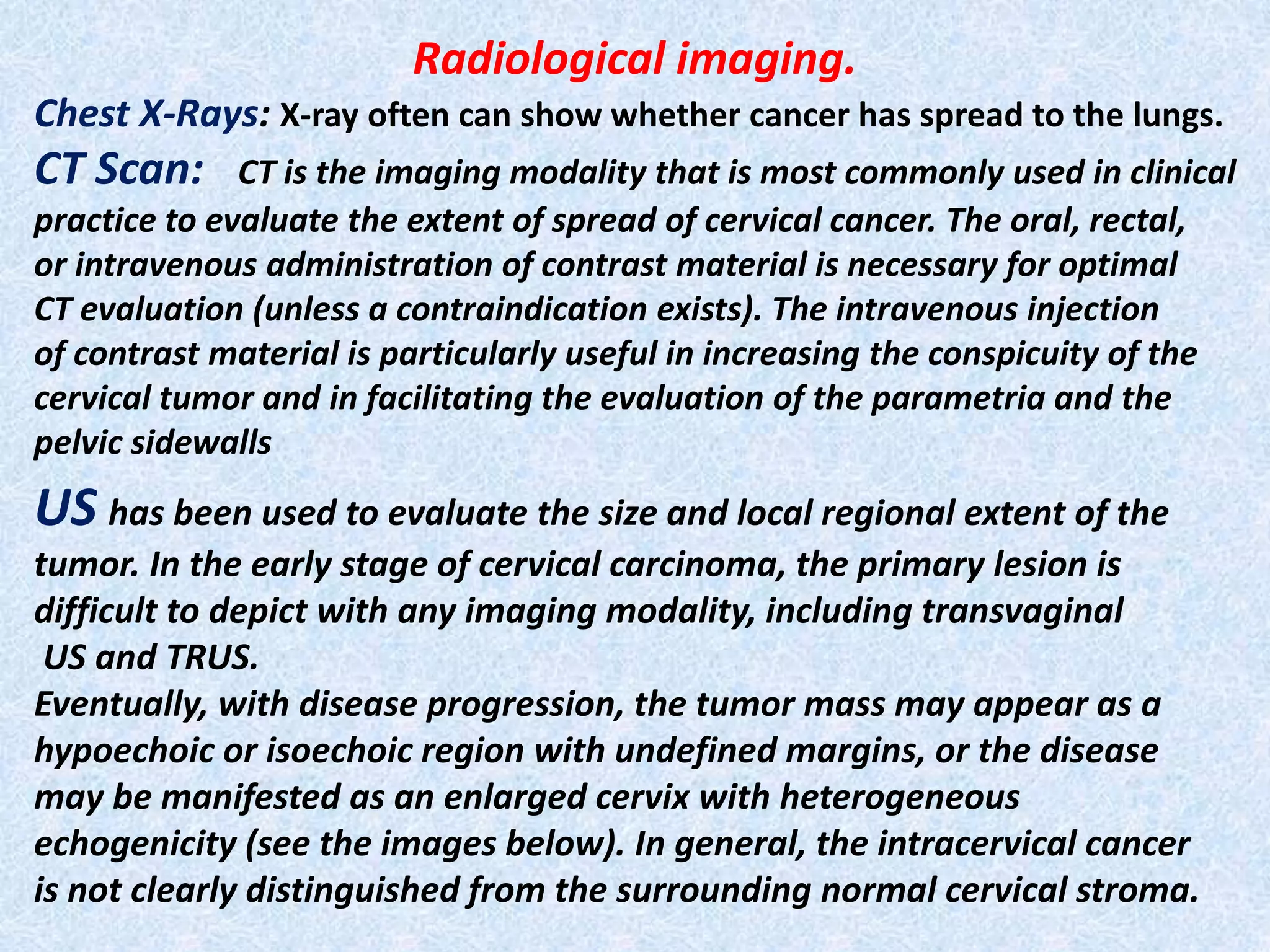 Presentation1.pptx, radiological imaging of uterine cervix diseases. | PPTX