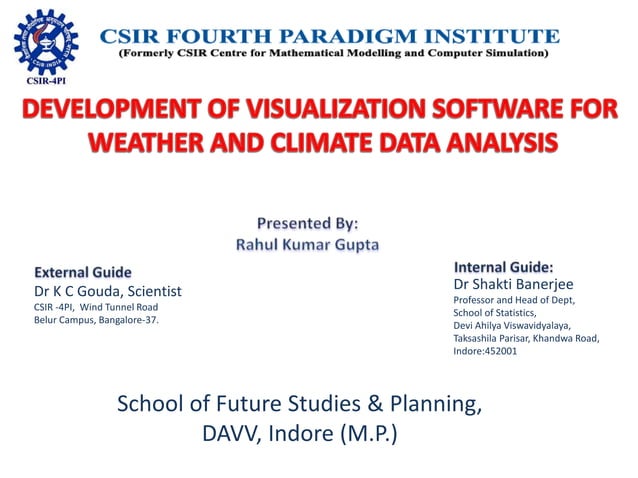 Weather and Climate Visualization software | PPTX | Weather | Science