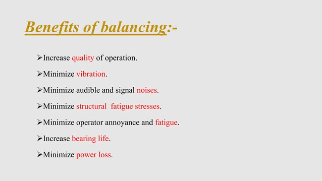 Static and Dynamic Balancing of Rotating Mass | PPTX | Physics | Science