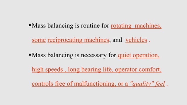 Static and Dynamic Balancing of Rotating Mass | PPTX | Physics | Science