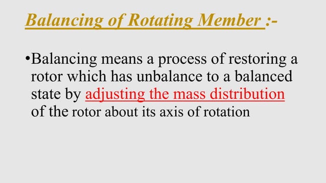 Static and Dynamic Balancing of Rotating Mass | PPTX | Physics | Science