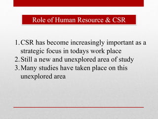 Corporate Social Responsibility | PPTX | Human Resources | Business