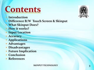 Skinput Technology | PPTX