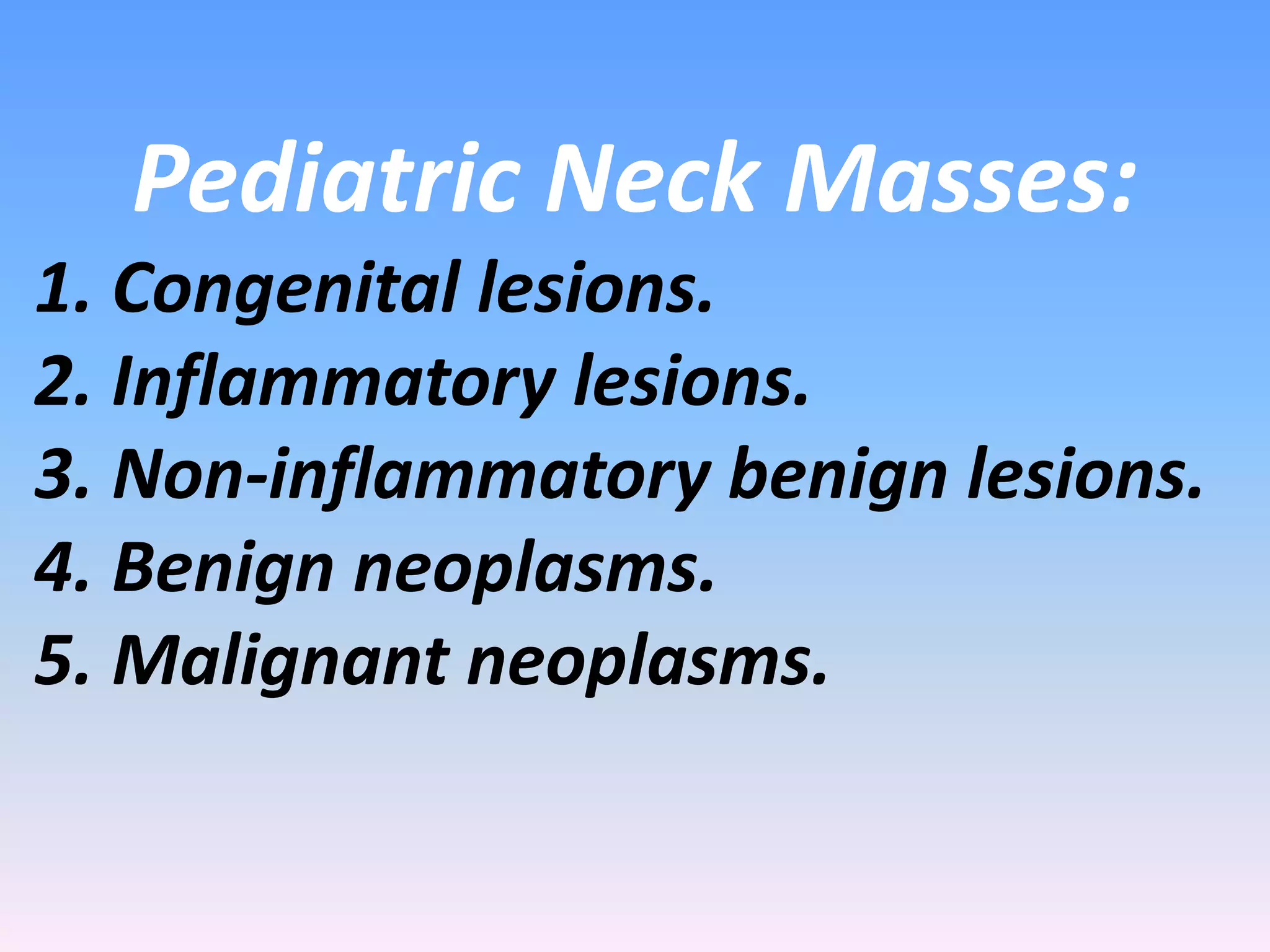 Presentation1.pptx, radiological imaging of pediatric neck masses. | PPTX