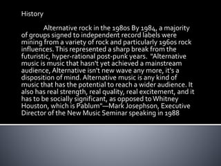 Alternative music | PPTX
