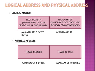 Paging and Segmentation in Operating System | PPTX