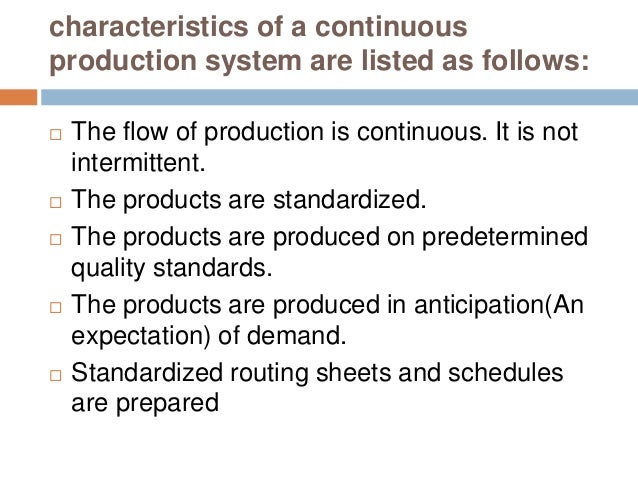 types of production system