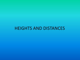 Heights and distances | PDF | Physics | Science