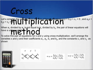 Linear equations in two variables- By- Pragyan | PPTX | Programming Languages | Computing