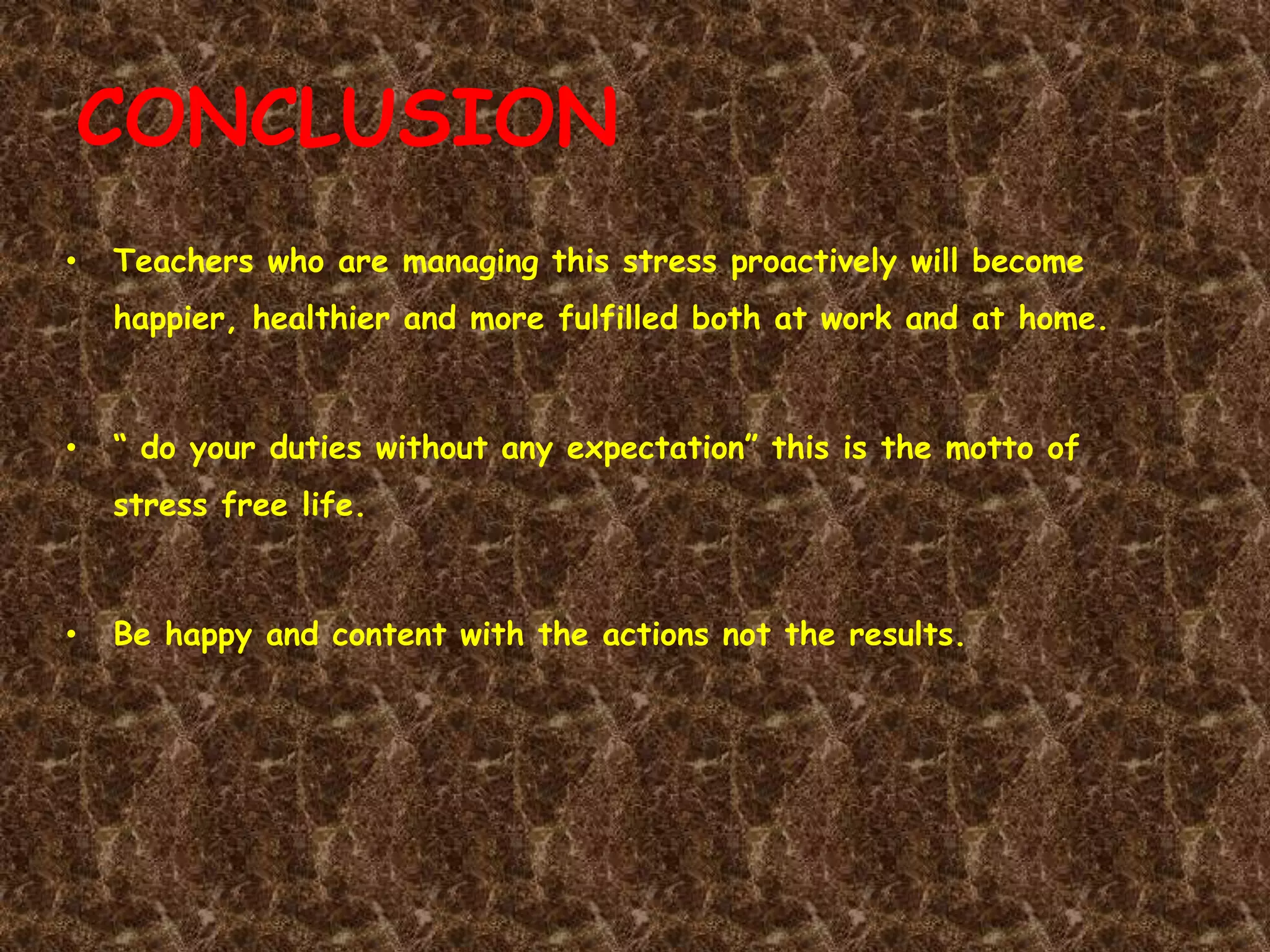 stress management for teachers | PPTX