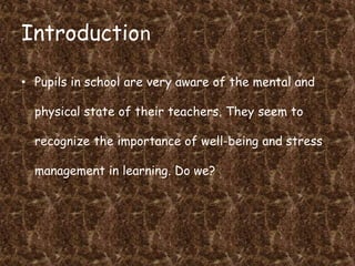 stress management for teachers | PPTX