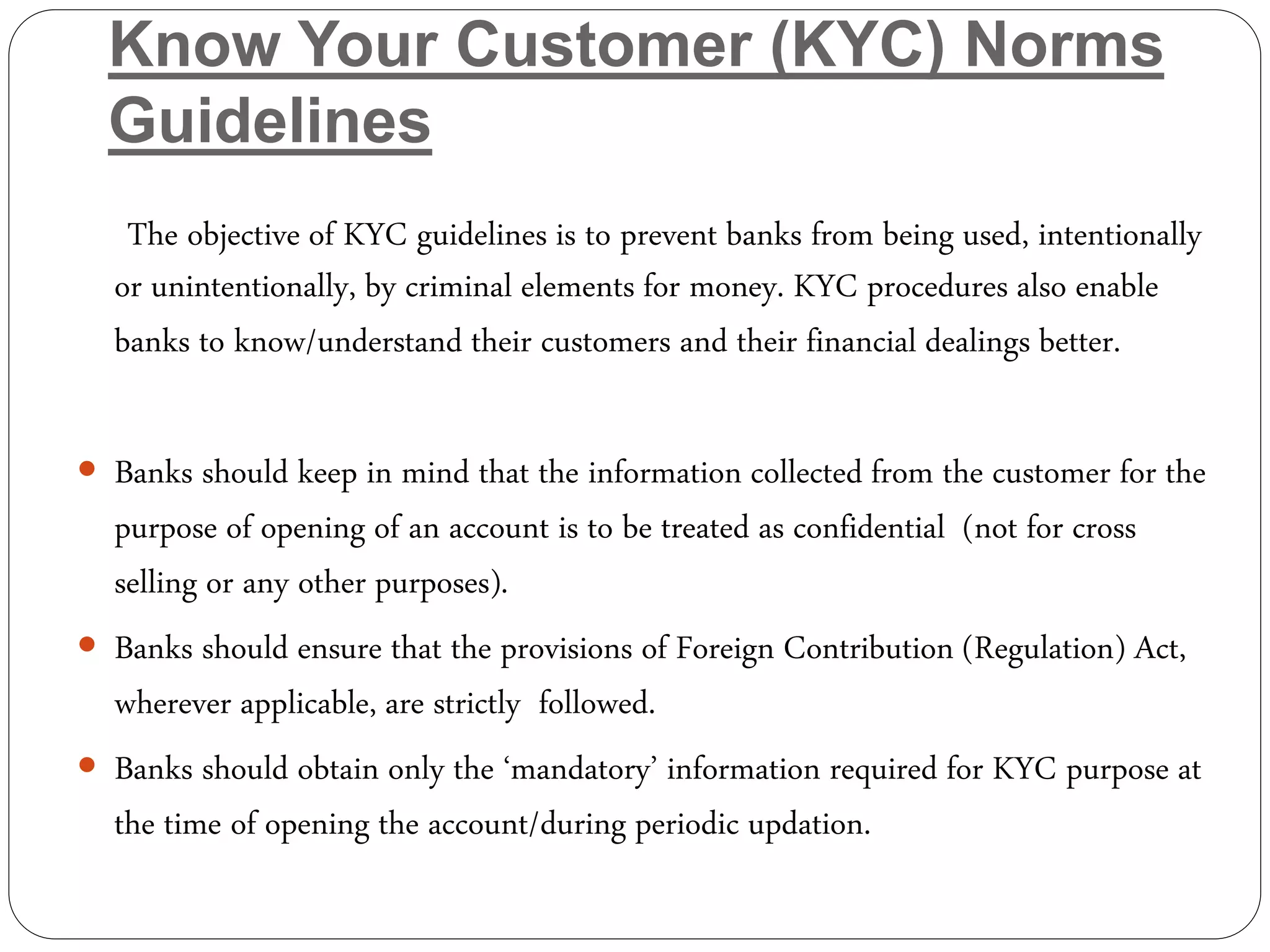 RBI GUIDELINES FOR BANKS | PPTX