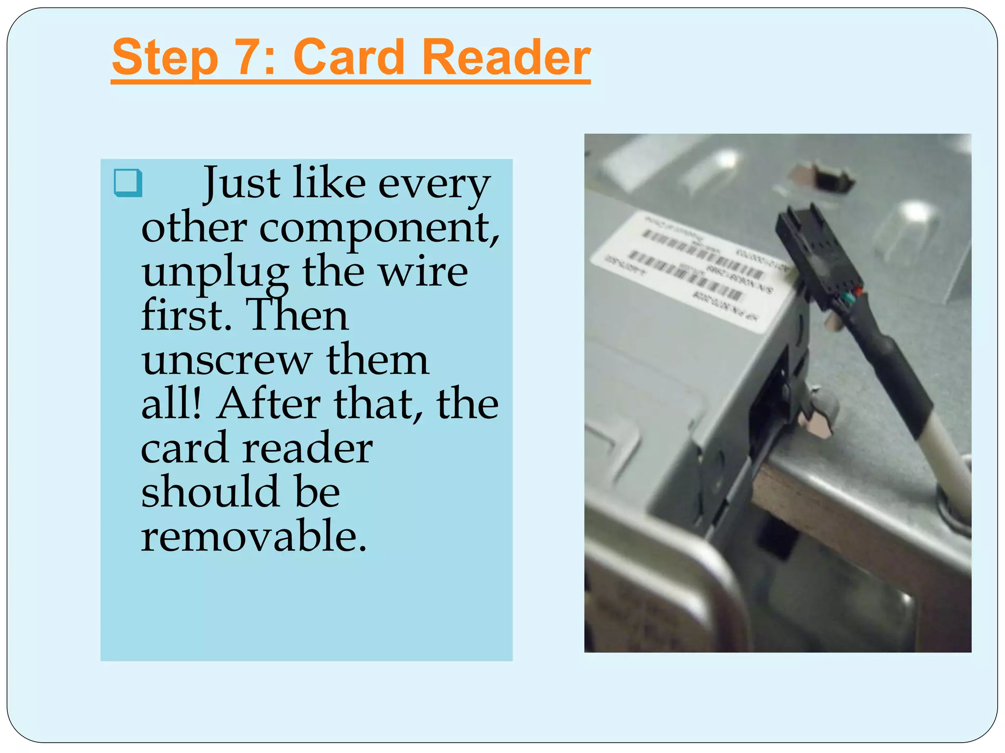 Disassembling a PC | PPTX