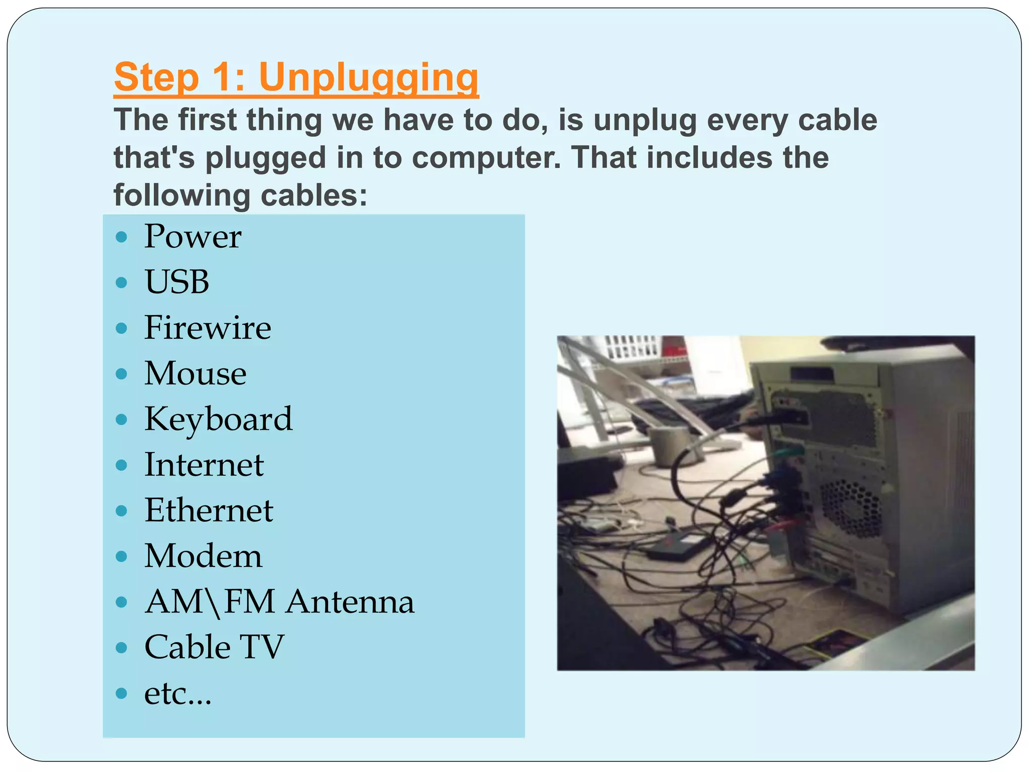 Disassembling a PC | PPTX