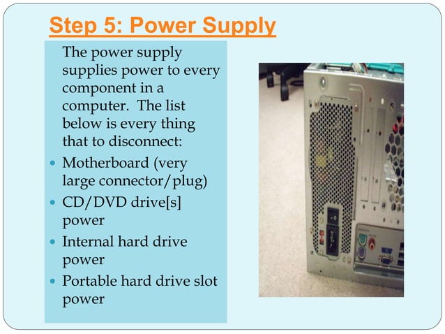 Disassembling a PC | PPTX | Computer Peripherals | Computing