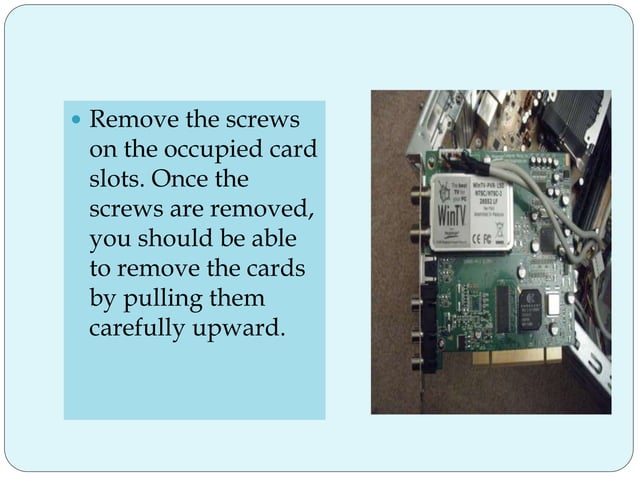 Disassembling a PC | PPTX | Computer Peripherals | Computing