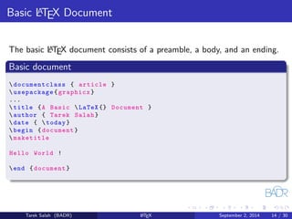 Introduction to Latex | PDF