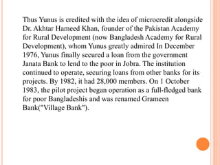 Dr. Muhammad Yunus. | PPTX