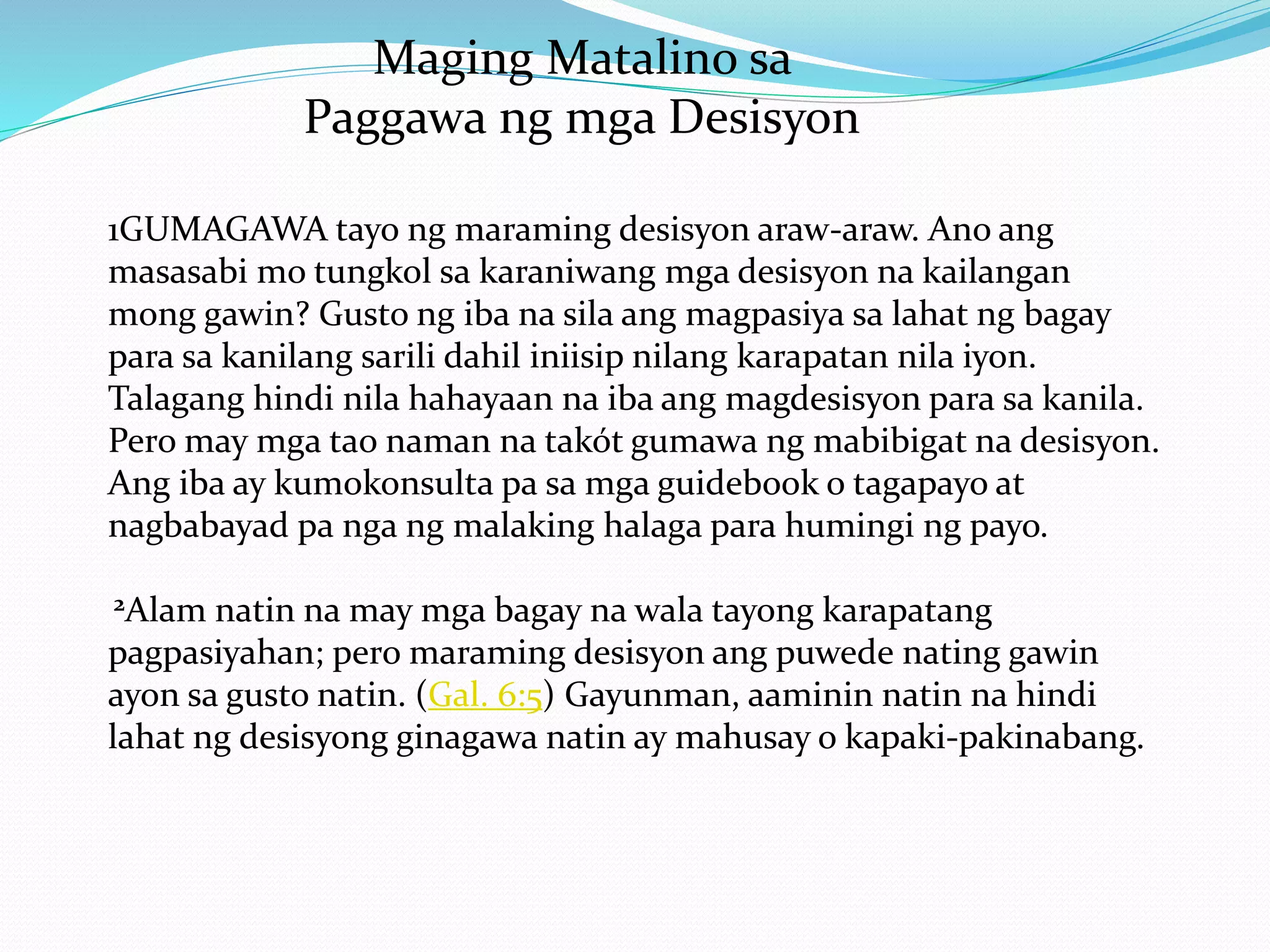 PAGDEDESISYON | PPTX