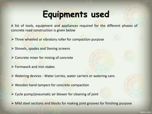 CONSTRUCTION OF CEMENT CONCRETE ROAD | PPTX | Civil Engineering ...