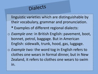Sociolinguistic Aspect of Language | PPTX