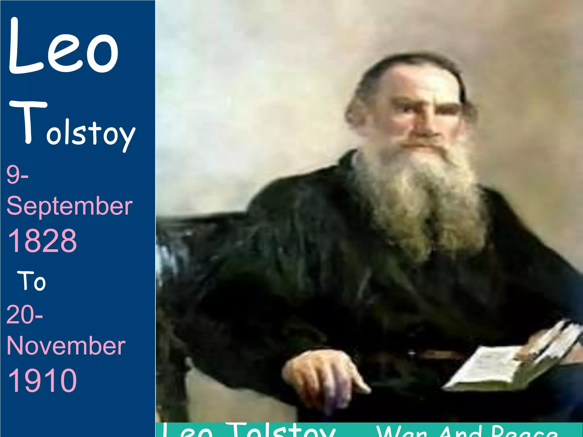 Leo Tolstoy's Biography | PPTX