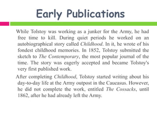 Leo Tolstoy's Biography | PPTX