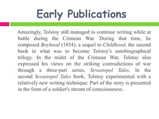 Leo Tolstoy's Biography | PPTX
