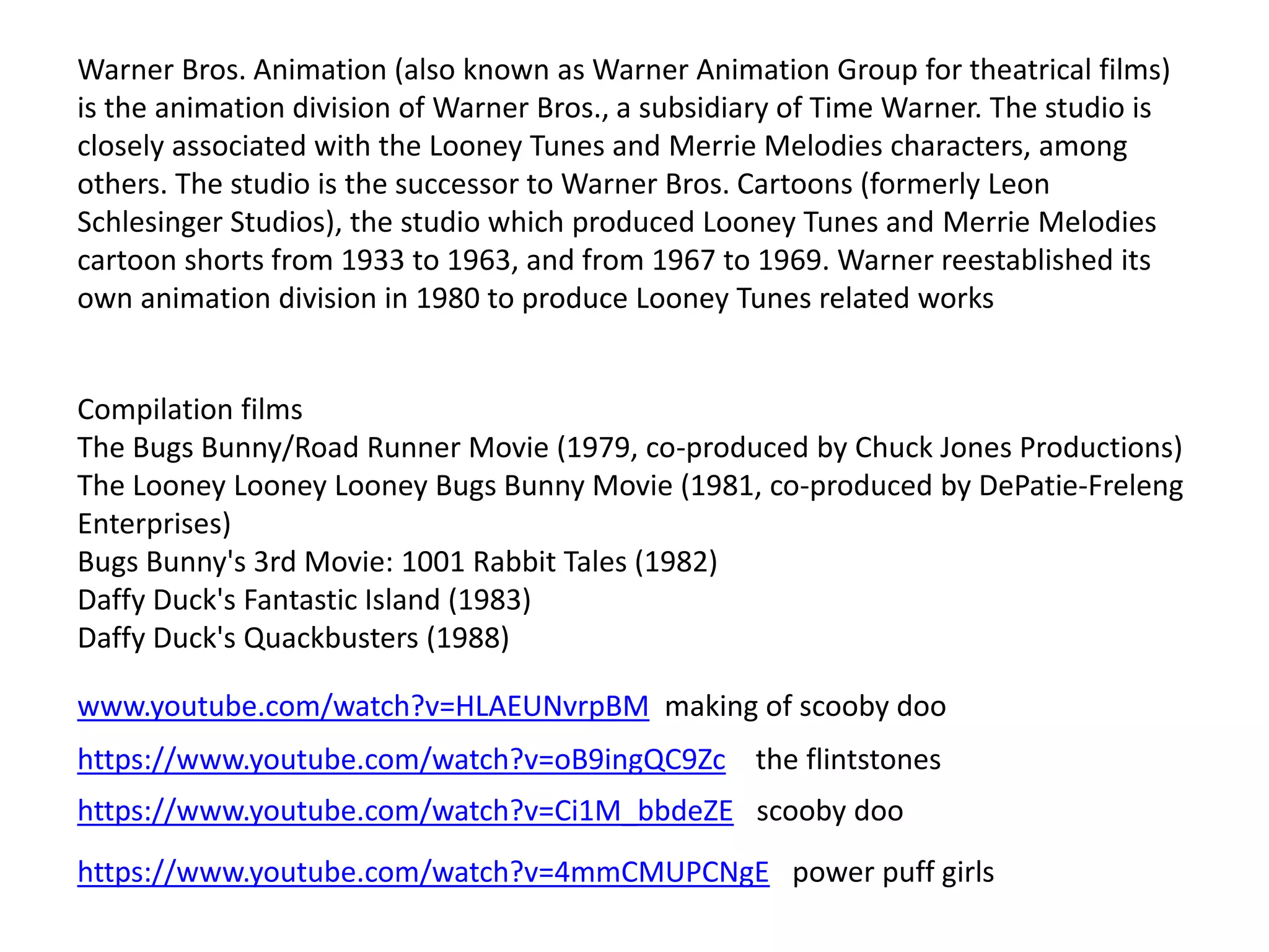 warner bro | PPTX
