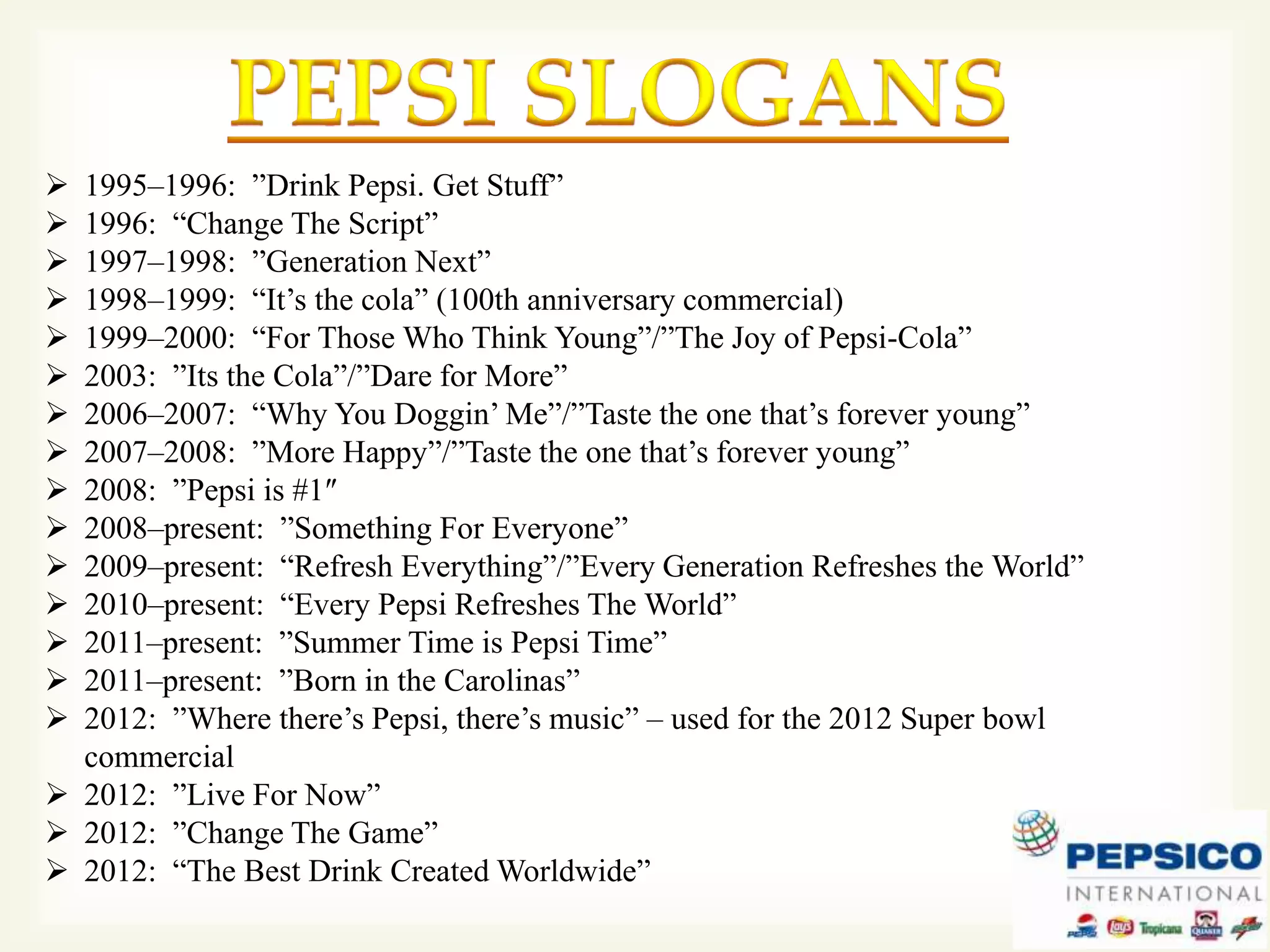 ppt on pepsico | PPTX