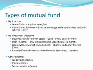 ppt on mutual funds | PPTX