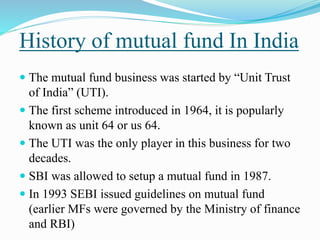 ppt on mutual funds | PPTX