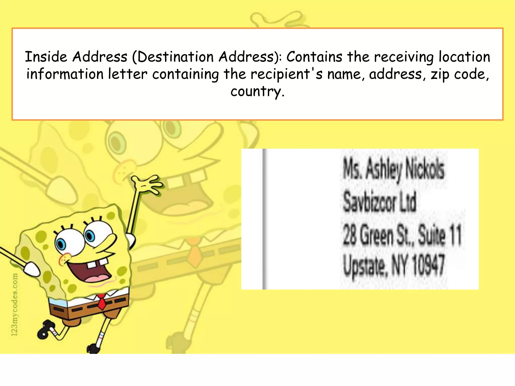 Inside Address | PPTX