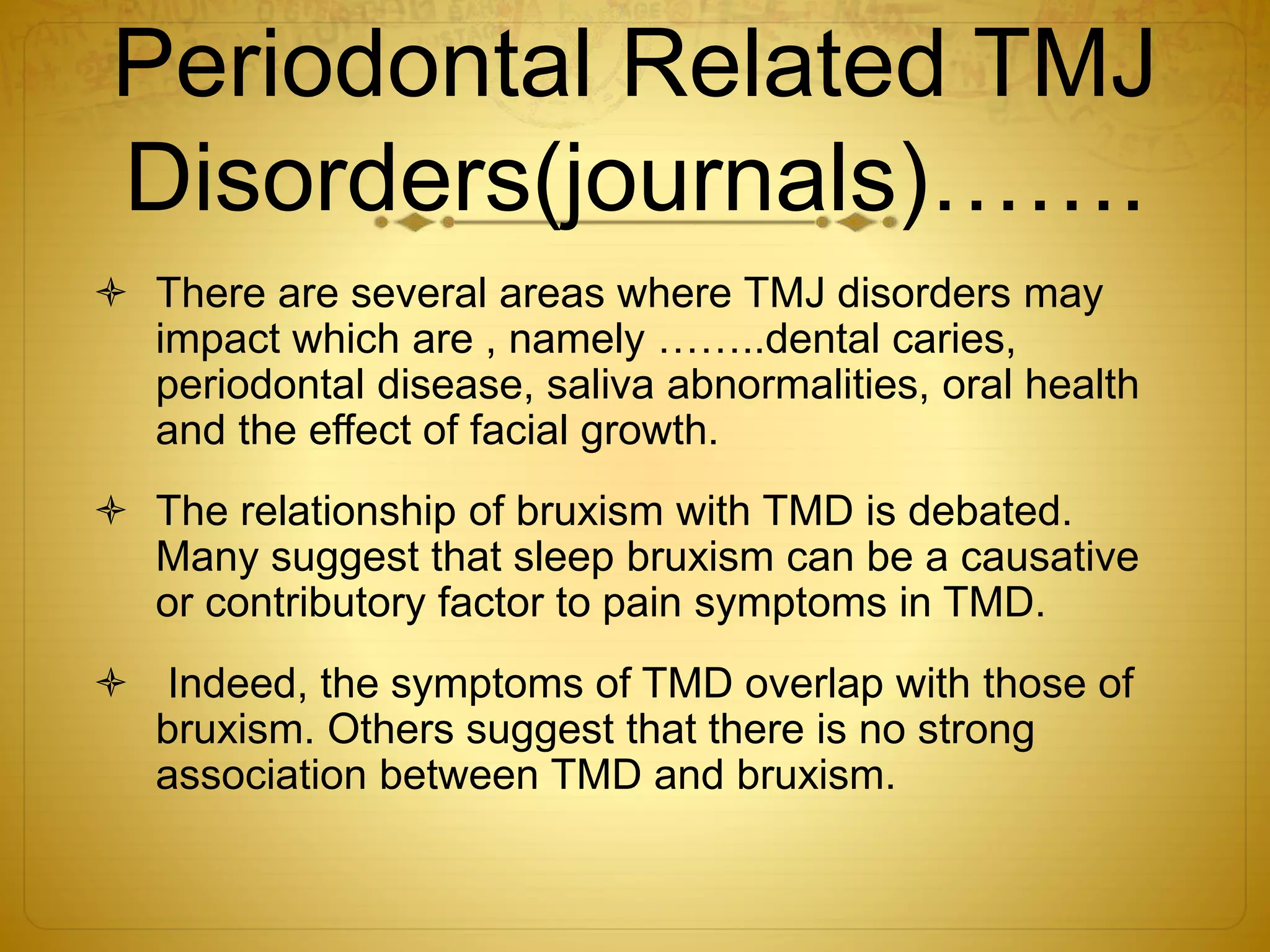TMJ and its relation to periodontics | PPTX | Geology | Science